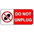 Do not unplug electrical stickers - 50mm x 25mm (250) : Amazon.co.uk ...