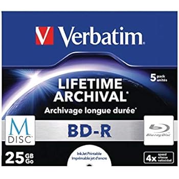Verbatim M-Disc BD-R 25GB 4X with Branded Surface - 25pk Spindle - 98909 - Buy Verbatim M-Disc ...