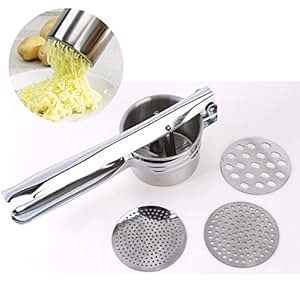 STAINLESS STEEL POTATO RICER HANDHELD PUREE MASHER: Amazon.co.uk ...