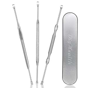 3 Pièces Cérumen Curette Cure Oreille par DigHealth, Nettoyage de ...