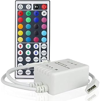 VIPMOON 44 Keys Wireless IR Remote Controller with Receiver for RGB ...