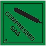 VSafety Flammable Gas Warning Hazard Diamond Sign - Square - 100mm x ...