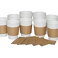 We Can Source It - 100 x Paper Coffee Cup Sleeve Brown Small (8oz ...