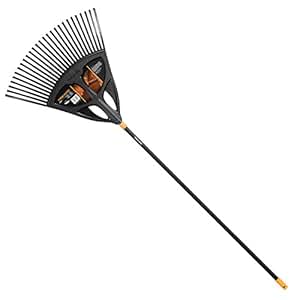 Fiskars Solid Leaf Rake XL, 27 prongs, Width: 65 cm, Plastic prongs ...