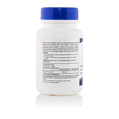 Buy Healthvit Iron Ferrous Fumarate 65 mg - 60 Tablets (Pack of 2) on ...