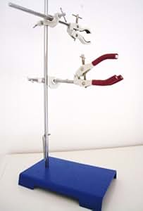 Laborstativ SET Stativplatte + Stab + Klemmen + Muffen - Stativmaterial ...