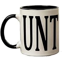 Adult Humour Rude Gift Cup Ceramic UNT CUNT Inside Colour and Handle ...