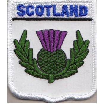 Scotland Scottish Thistle Flag Embroidered Patch Badge: Amazon.co.uk ...