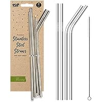 Kynup Metal Reusable Drinking Straw, 4 Pack Portable Collapsible Straws ...