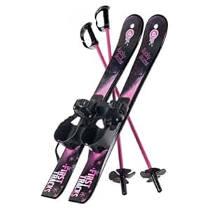 Junior Kids Plastic Skis & Poles: Amazon.co.uk: Sports & Outdoors