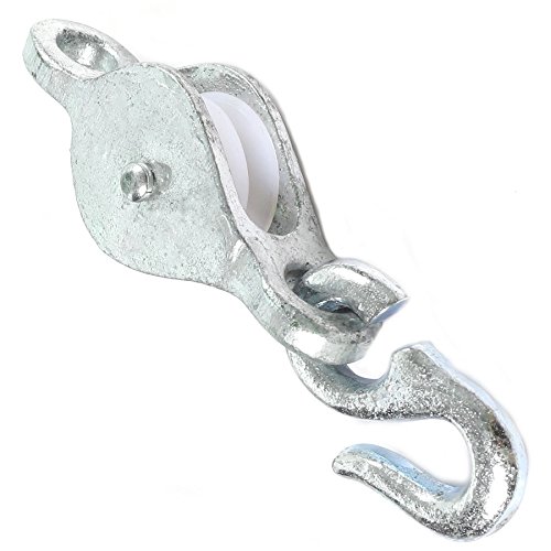 Buy 10x Galvanised Washing Line Pulleys & Hooks - Heavy Duty Clothes ...