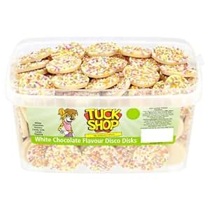Tuck Shop Chocolate Flavour Disco Disks 120 Candy Pieces: Amazon.co.uk ...
