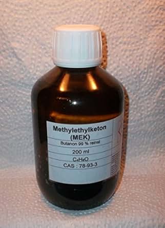 Metiletilchetone, MEK, (2-butanone), flacone da 200 ml, 99%, solvente ...