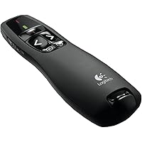 Logitech R400 Wireless Presentation Remote, 2.4 GHz, USB-Receiver, Red ...