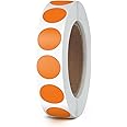YIKIADA 13 mm Orange Round Stickers Self-Adhesive Circle Color Coding ...