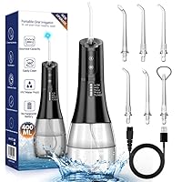 Water Flosser for Teeth Cordless with 5 Modes, Binefia 360° Rotation ...