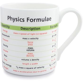 Physics Equations Mug: Amazon.co.uk: Kitchen & Home