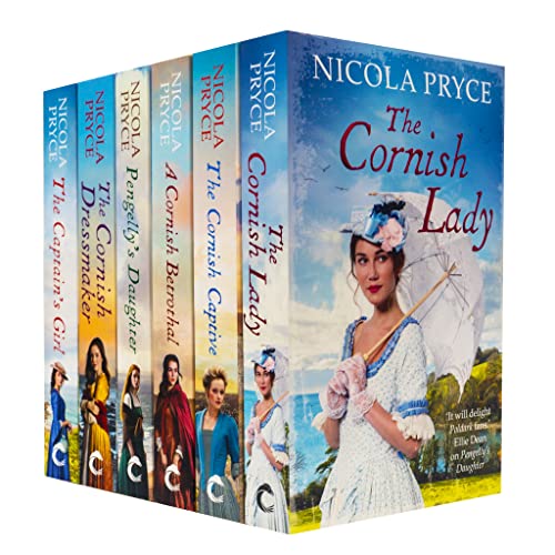 Nicola Pryce Cornish Saga Series 6 Books Collection Set (Cornish Captive, Cornish Lady, Cornish ...