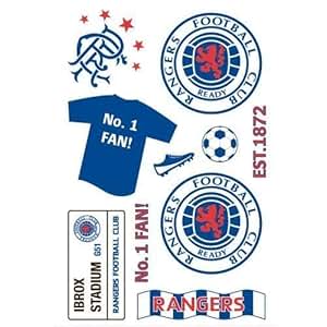 Rangers FC Official Product Wall Sticker Pack Self Adhesive 27 New ...