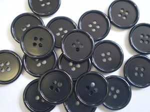 10 Black 4-hole Buttons 20mm - FREE Delivery: Amazon.co.uk: Kitchen & Home