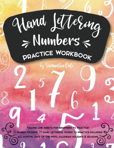 Buy Hand Lettering Numbers Practice Workbook: Tracing Line Sheets for ...