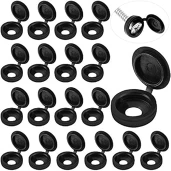 100 Pieces Hinged Screw Cover Caps Plastic Screw Caps Fold Screw Snap ...