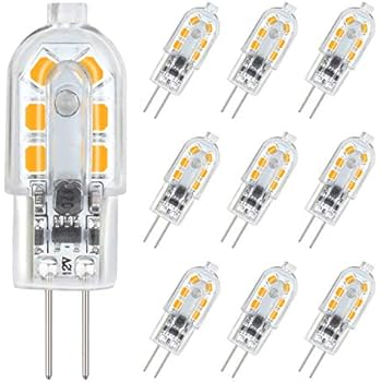 DiCUNO 10-Pack G4 LED 1.5W Ampoule, 180LM, AC/DC 12V Ampoules d'éclairage Équivalent à 20W ...