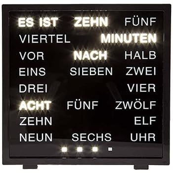 Amazon.de: United Entertainment - LED Wort Uhr / Wörter Uhr / Uhr in ...