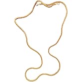 ELEGANTDREAM 30 Inch Long One Gram Gold Plated Rope or Kodi Pipe Design ...