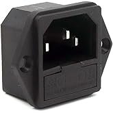 AC 250V 10A IEC 320 C14 Panel Mount Plug Adapter Power Connector Socket ...