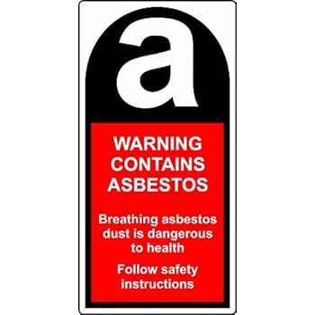 Pack of 50 Asbestos Labels 25mm x 62mm: Amazon.co.uk: Office Products