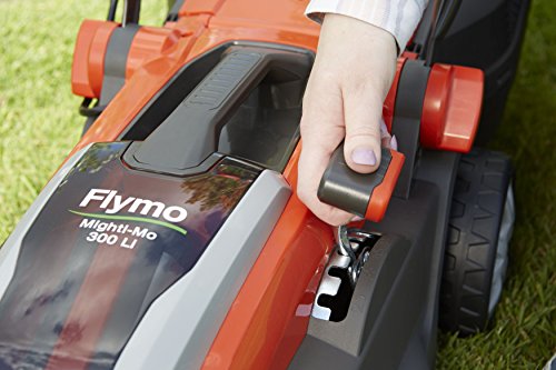 Flymo Mighti-Mo 300 Li Cordless Battery Lawn Mower, 40 V, Cutting Width ...
