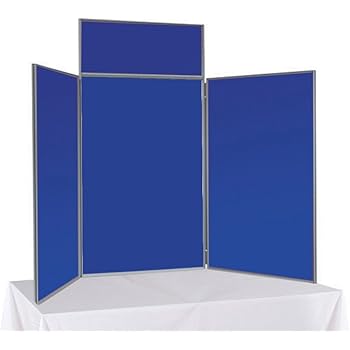 Tabletop Folding Exhibition Display Board Large - 3 Panel + Header ...