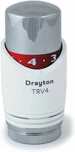 Drayton TRV4 Thermostatic Valve, Head Only, Chrome & White : Drayton ...