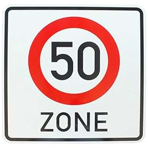 ORIGINAL signs 50 ZONE with RAL Quality 60 x 60 CM with German road ...