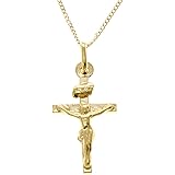 Alexander Castle Large Solid 9ct Gold Crucifix Necklace for Women & Men ...