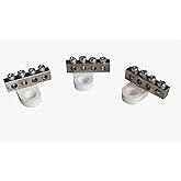 SELVO 8 Ways Brass Neutral Link 8 Screw Terminal Grounding Bar Block For cable looping and ...
