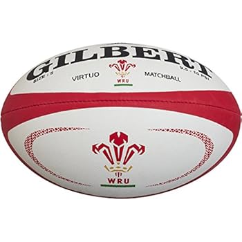 Wales Official Replica Rugby Ball White/Red - size 5: Amazon.co.uk ...
