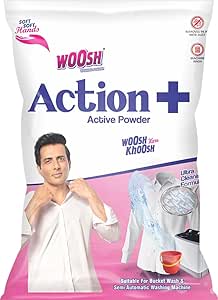 WOOSH Action+Active Detergent Powder(3kg) : Amazon.in: Health ...
