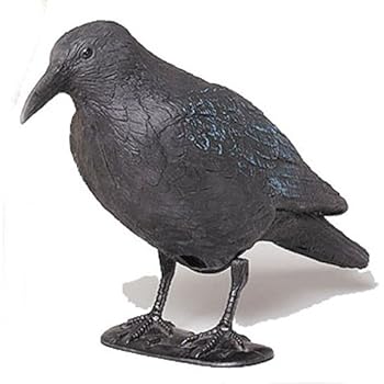 SET 3 Corvi Scaccia Piccioni in Plastica 38 cm Neri | 3X Corvo Finto ...