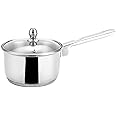 Buy Steelcraft Premium Stainless Steel Raven Saucepan with Glass lid -14 cm, 790ml (Induction ...