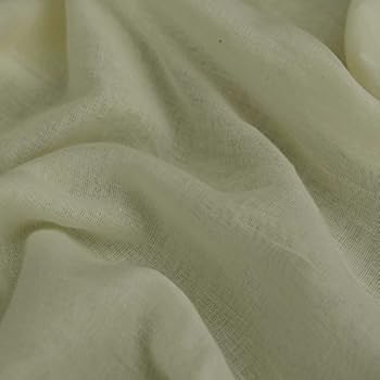 OFF WHITE MUSLIN MATERIAL 100% PURE COTTON 122cm Width MUSLIN VOILE ...
