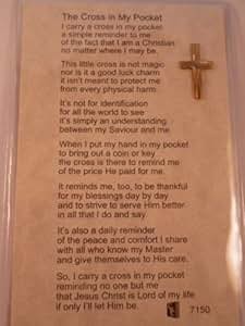 Cross in my Pocket ~ Prayer Card and Cross: Amazon.co.uk: Kitchen & Home