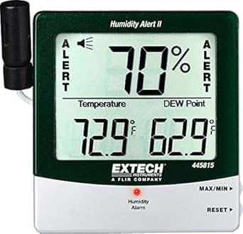 Extech 445815 Hygro-thermomètre à grand chiffres avec alerte ...