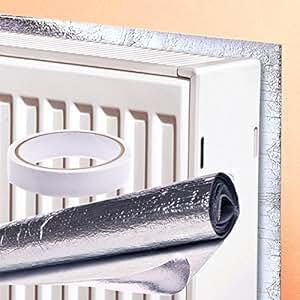 Great Ideas Radiator Heat Reflector Silver Aluminium Foil Sheet ...