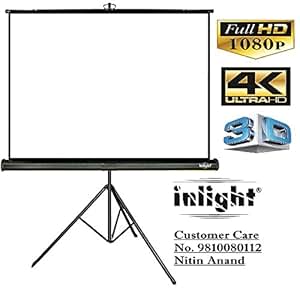 Inlight Tripod Type Projector Screen, 8 W x 6 H: Amazon.in: Electronics