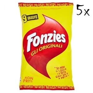 45x Fonzies Corn Snacks Crisps Potato Chips Cheese Flavour 211g (5× 9 ...