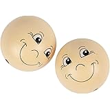 Smiley-Kugeln, D: 30 mm, Holz, 10 Stück : Amazon.de: Küche, Haushalt ...