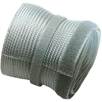 Relaxdays Kabelschlauch 1 m lang Kabelkanal mit Reißverschluss für ...