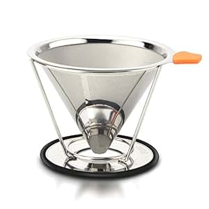 Edelstahl Kaffeefilter, Mehrwegfilter Pour Over Kaffeemaschine ...